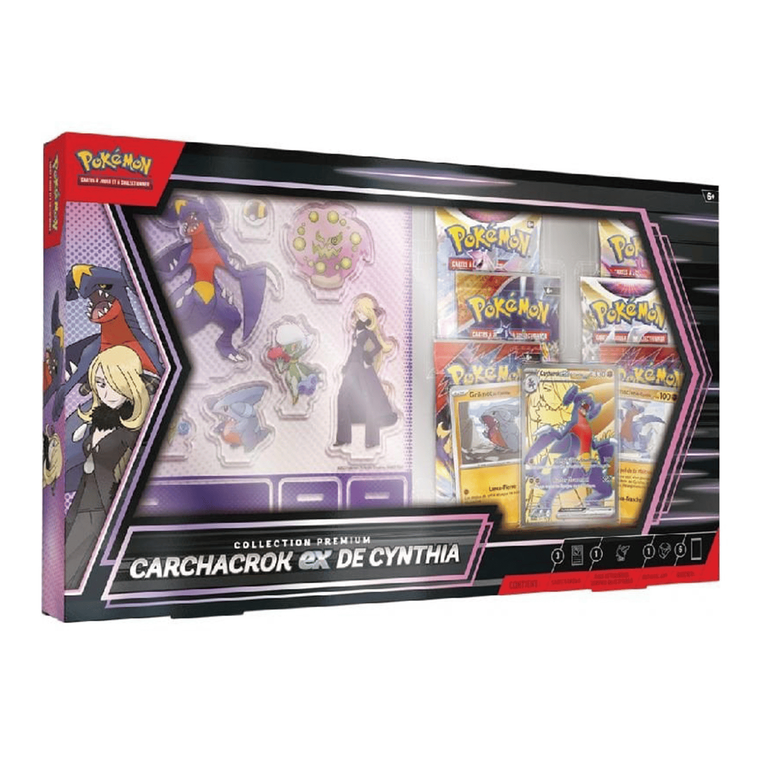 Coffret Collection Premium Carchacrok‑ex de Cynthia – Let's Play By Pokepol
